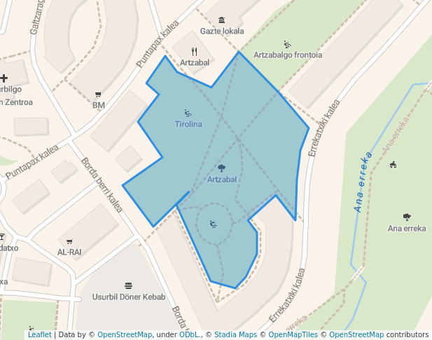 Artzabal in Usurbil | Map and Routes