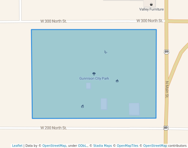 Gunnison City Park in Gunnison | Map and Routes