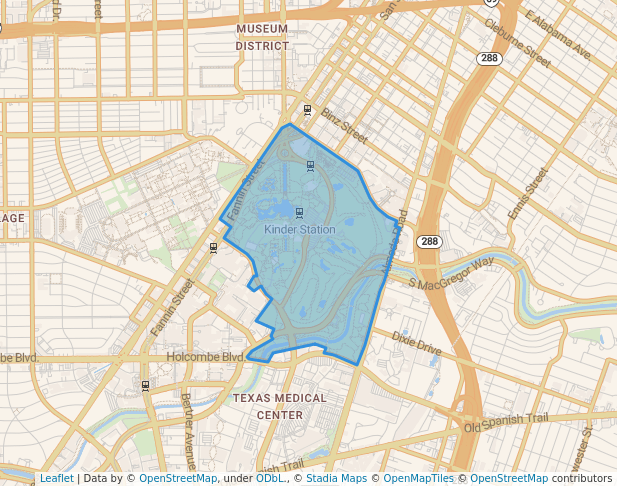Hermann Park in Houston | Map and Routes
