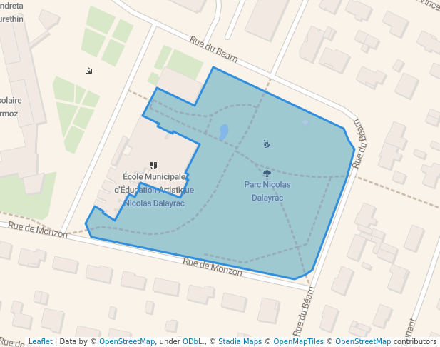Parc Nicolas Dalayrac in Muret | Map and Routes