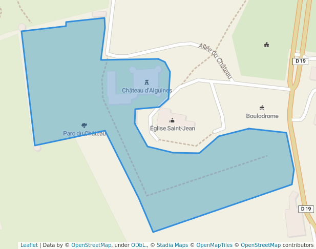 Parc du Château in Aiguines | Map and Routes