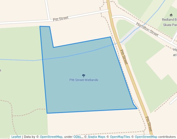 Pitt Street Wetlands in Redland Bay | Map and Routes