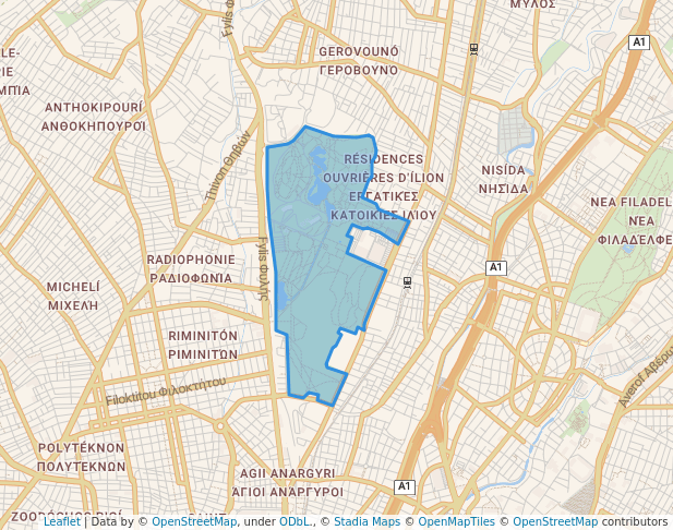 Πάρκο Αντώνης Τρίτσης in Ilion | Map and Routes