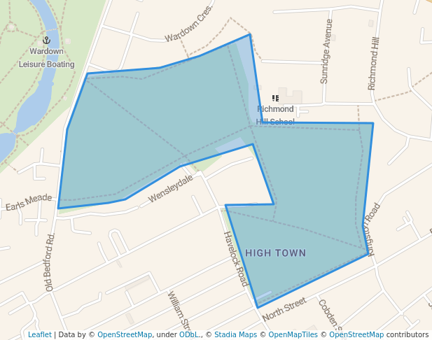 The Peoples Park in Luton | Map and Routes