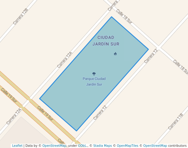 Parque Ciudad Jardín Sur in Bogotá | Map and Routes