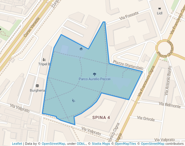 Parco Aurelio Peccei in Torino | Map and Routes