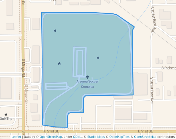 Alsuma Soccer Complex in Tulsa | Map and Routes