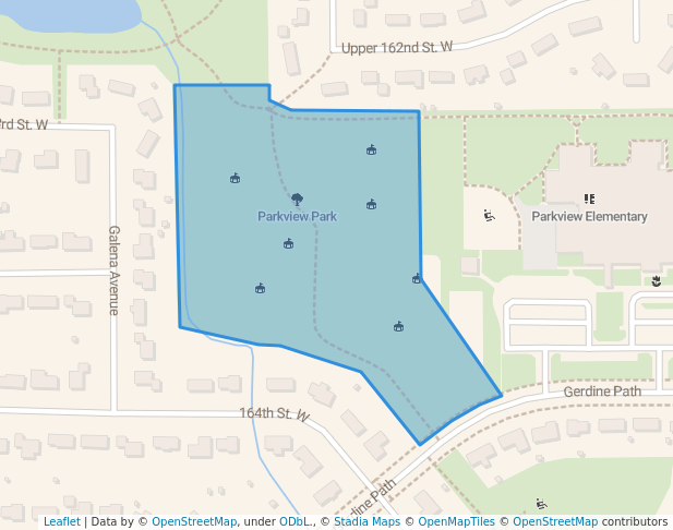 Parkview Park in Rosemount | Map and Routes