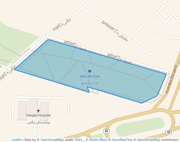 پارک دانشجو in Dorud | Map and Routes