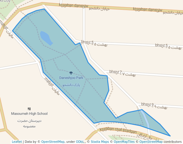 Daneshjoo Park in Dorud | Map and Routes