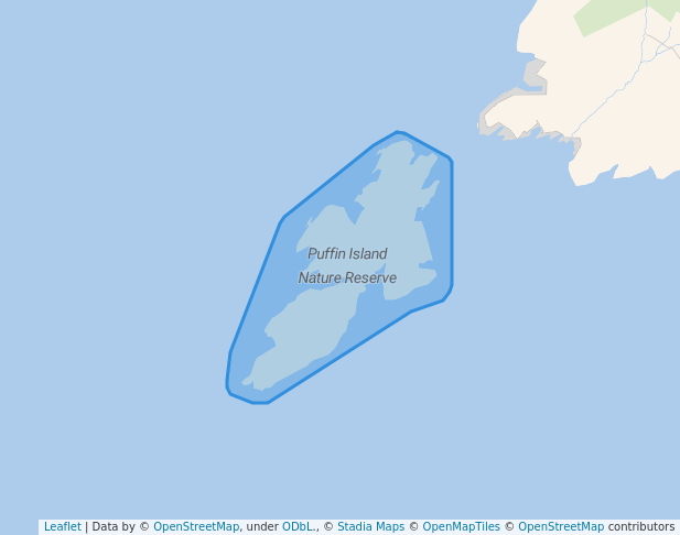 Puffin Island Nature Reserve in Allaghee Beg | Map and Routes