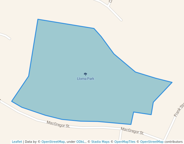 Lloma Park in West Tamworth | Map and Routes