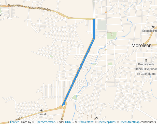 Parque Lineal Moroleon in Moroleón | Map and Routes