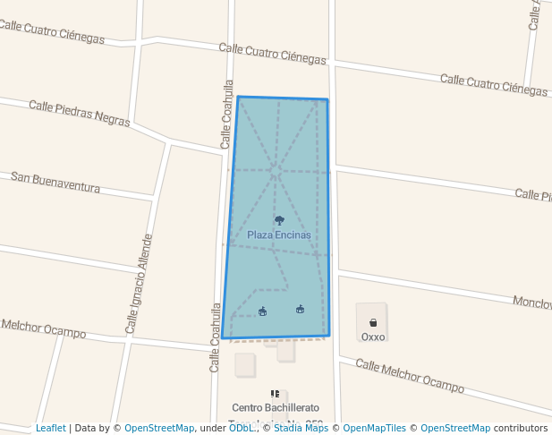 Plaza Encinas in Ciudad General Escobedo | Map and Routes