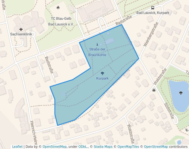 Kurpark in Bad Lausick | Map and Routes