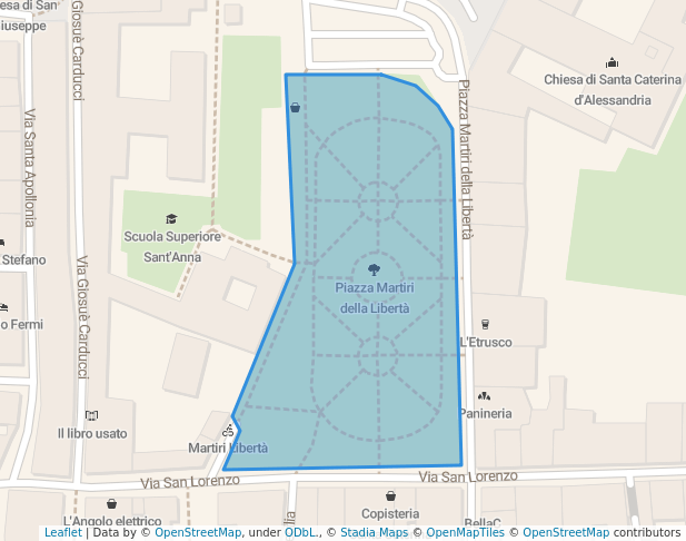 Piazza Martiri della Libertà in Pisa | Map and Routes