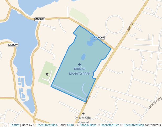 NIRMAL MAHATO PARK in Hazaribagh | Map and Routes