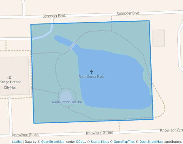 Rose Sortor Park in Keego Harbor | Map and Routes