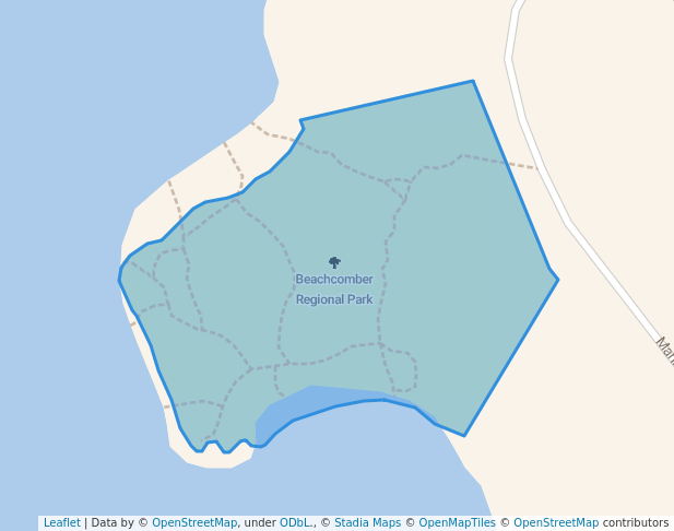 Beachcomber Regional Park in Nanoose Bay | Map and Routes