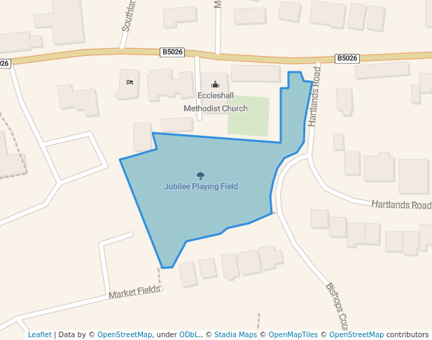 Jubilee Playing Field in Eccleshall | Map and Routes