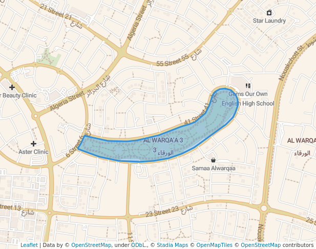 Al Warqa'a Third Park in Dubai | Map and Routes