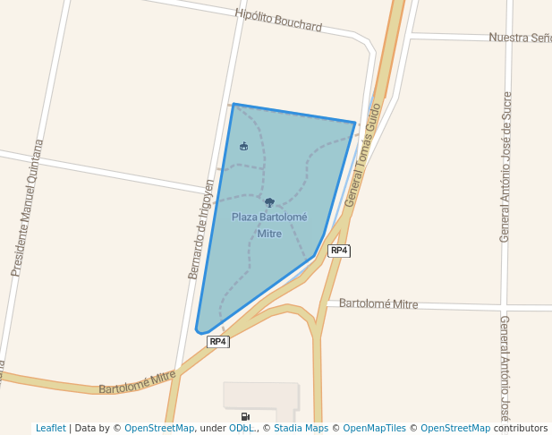 Plaza Bartolomé Mitre in Castelar | Map and Routes