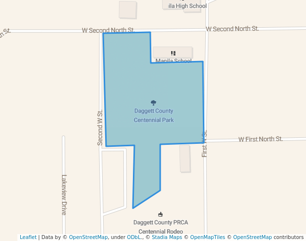 Daggett County Centennial Park in Manila | Map and Routes