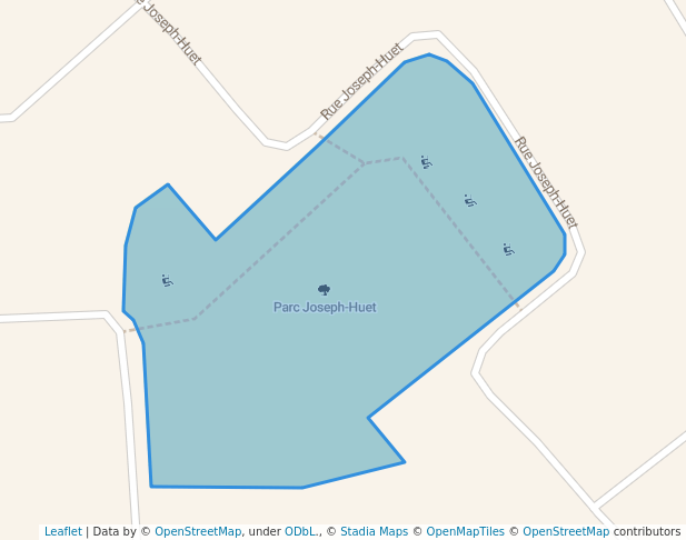 Parc Joseph-Huet in Boucherville | Map and Routes