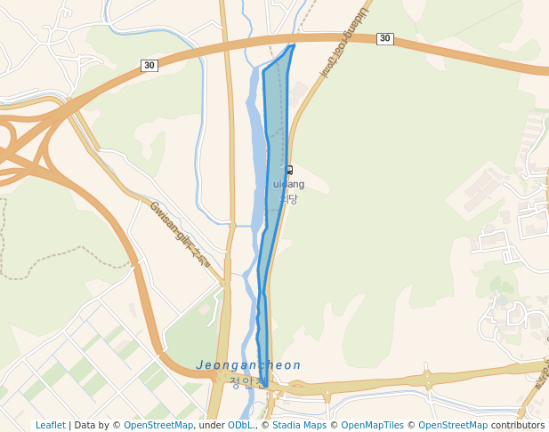 정안천 생태공원 in Gongju | Map and Routes