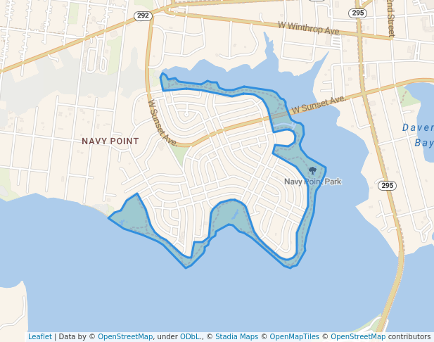 Navy Point Park in Pensacola | Map and Routes