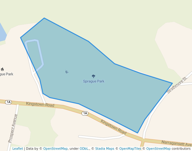 Sprague Park in Narragansett | Map and Routes