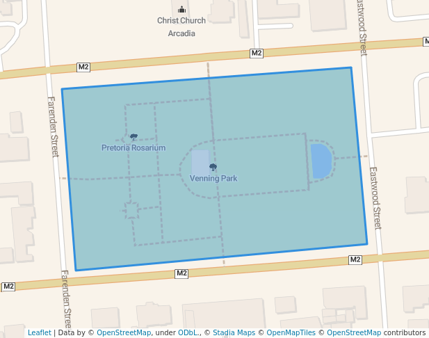 Venning Park in Pretoria | Map and Routes