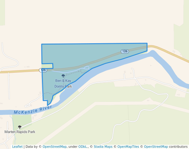 Ben & Kay Dorris Park in Vida | Map and Routes