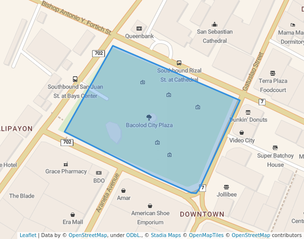 Bacolod City Plaza in Bacolod | Map and Routes