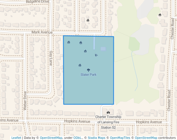 Slater Park in Lansing | Map and Routes