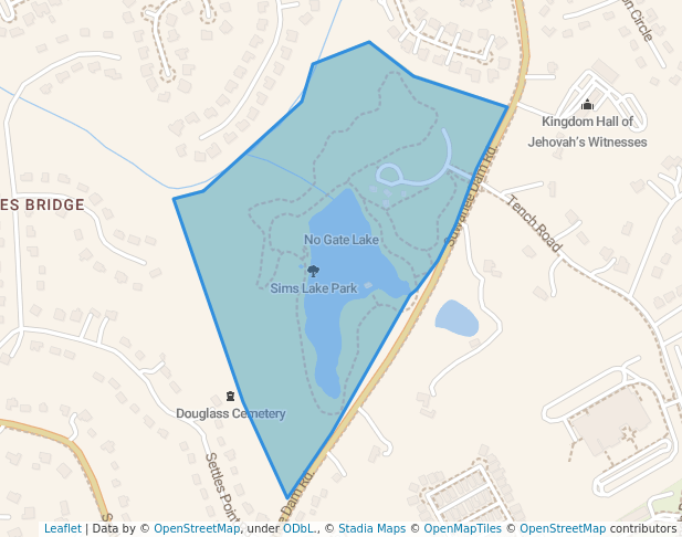 Sims Lake Park in Suwanee | Map and Routes