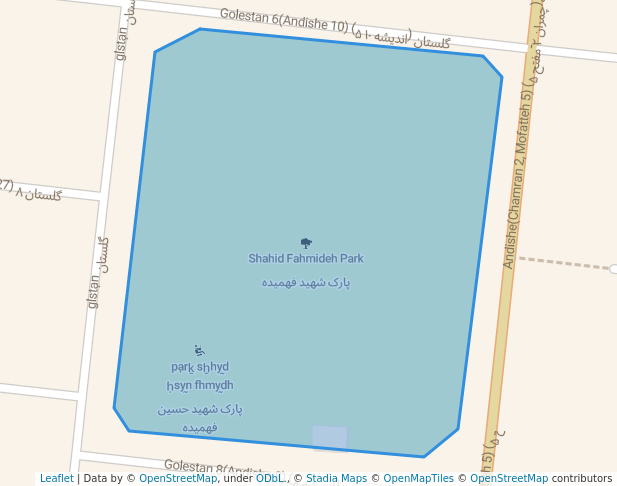 Shahid Fahmideh Park in Torbat-e Heydariyeh | Map and Routes