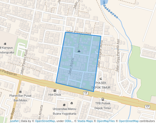 Lotus park in Depok | Map and Routes