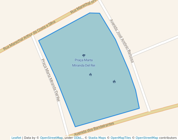 Praça Marta Miranda Del Rei in Taubaté | Map and Routes
