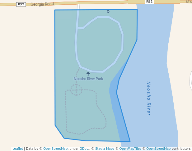 Neosho River Park in Humboldt | Map and Routes