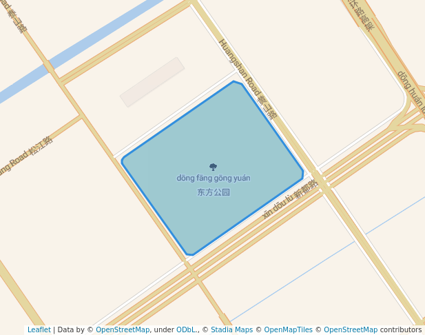 东方公园 in Yan Cheng Shi | Map and Routes