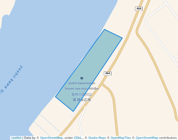 吉井川河川公園 親水広場 in Setouchi | Map and Routes