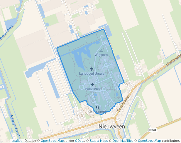Landgoed Ursula in Nieuwveen | Map and Routes