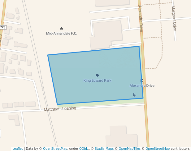 King Edward Park in Lockerbie | Map and Routes