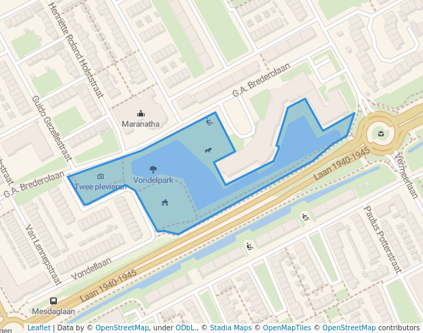Vondelpark in Maassluis | Map and Routes