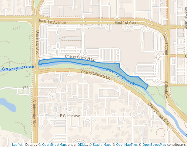 Cherry Creek North Park in Denver | Map and Routes