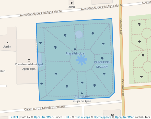 Plaza Principal in Apan | Map and Routes