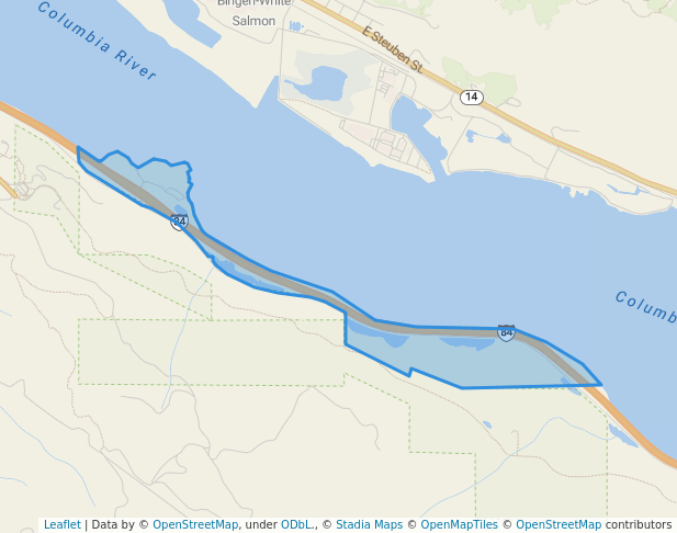 Koberg Beach State Recreation Site in Hood River | Map and Routes