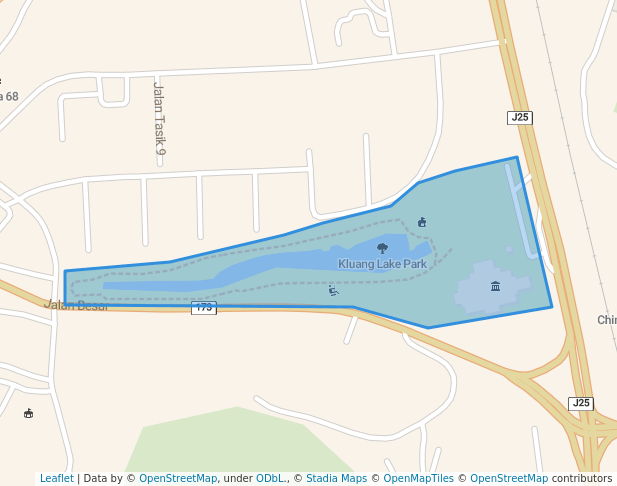 Kluang Lake Park in Kluang | Map and Routes