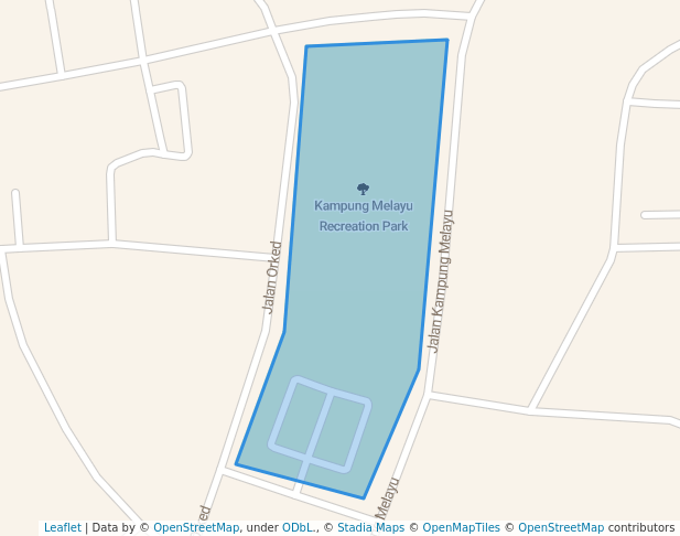 Kampung Melayu Recreation Park in Kluang | Map and Routes